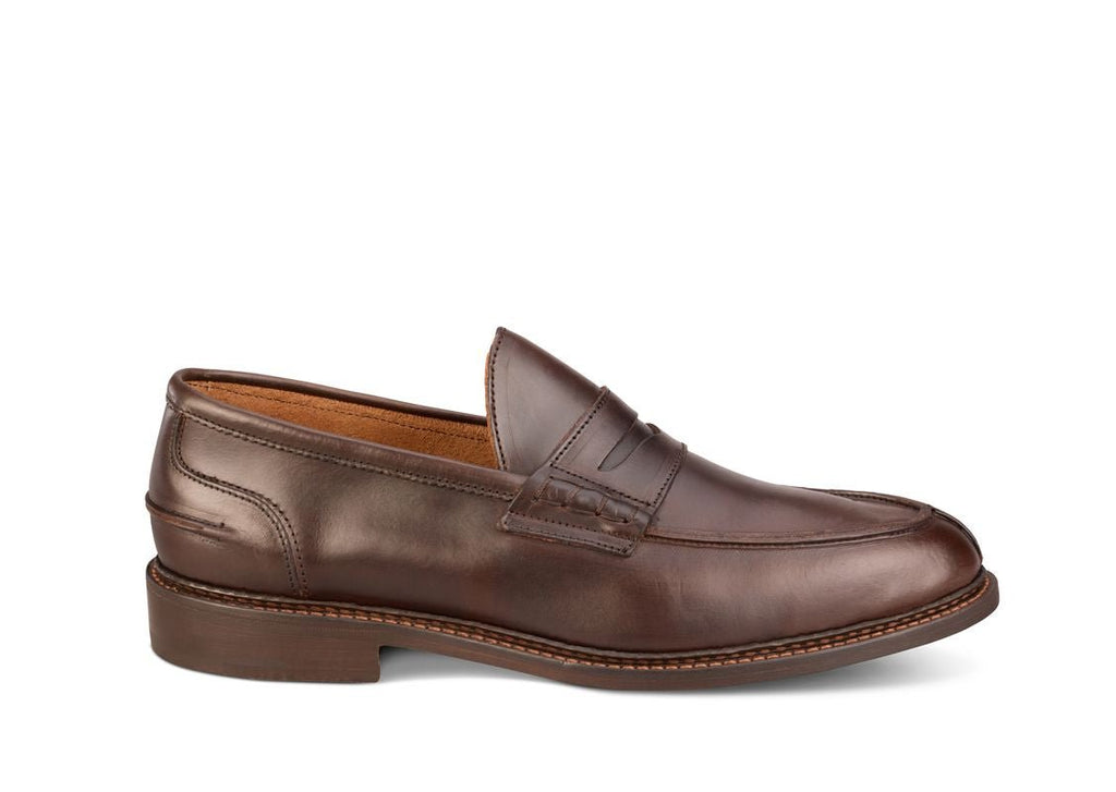 Adam Penny Loafer - Brown Cutter – R E Tricker Ltd