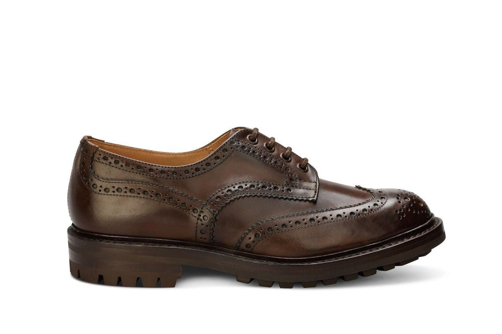 Bourton Country Shoe - Coffee Burnished – R E Tricker Ltd