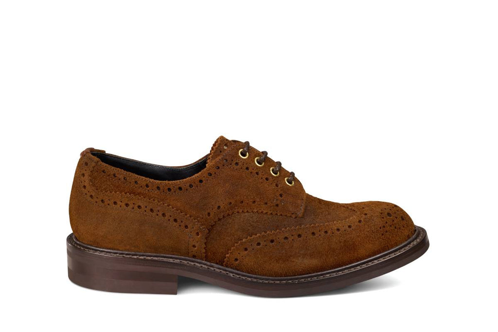 Bourton Country Shoe - Ridge Waxed Suede – R E Tricker Ltd