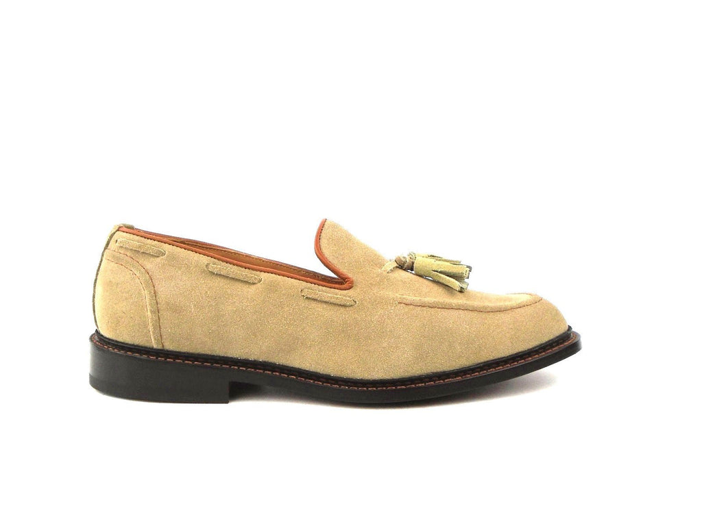 Elton Tassel Loafer - Milkshake Suede – R E Tricker Ltd