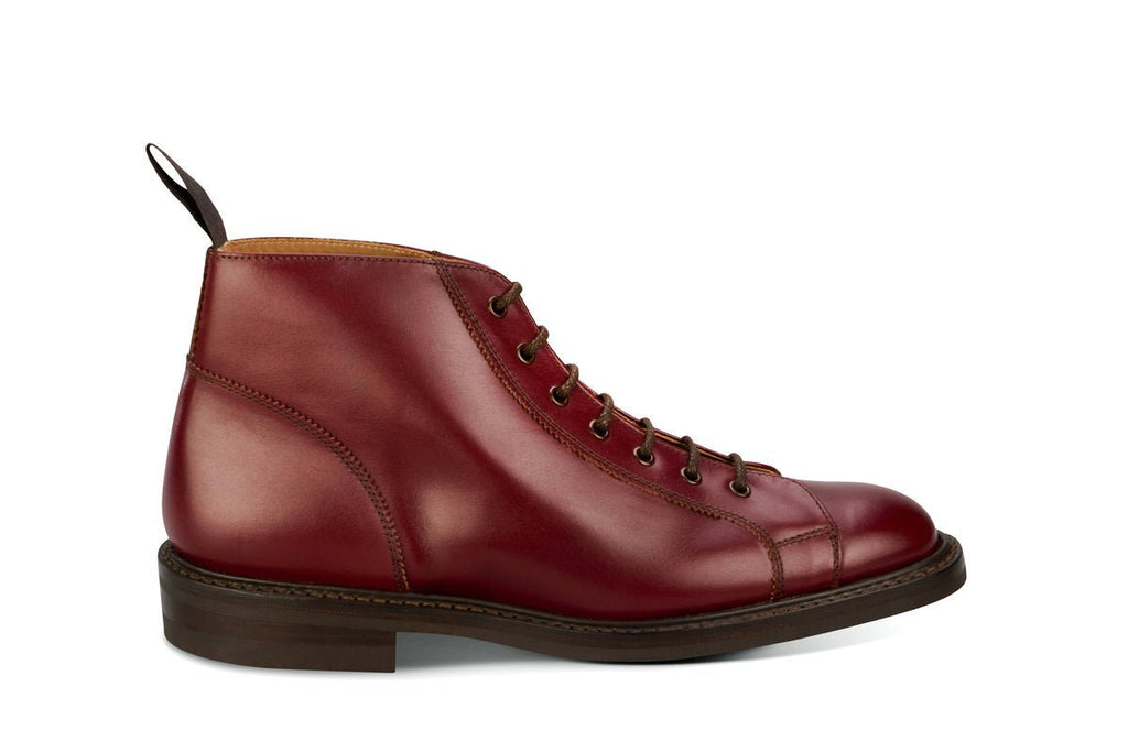 Ethan Monkey Boot - Burgundy Calf – R E Tricker Ltd