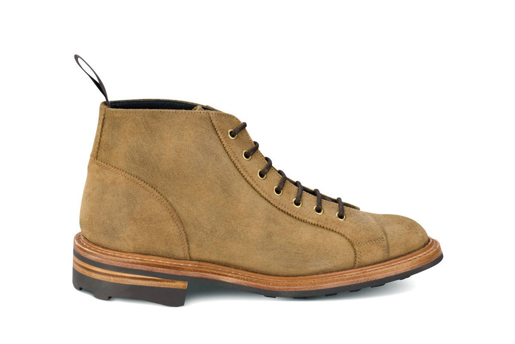 Ethan Monkey Boot - Peanut Reverse Suede – R E Tricker Ltd