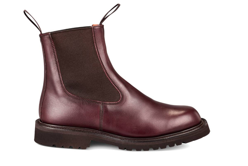 Paula Chelsea Boot - Burgundy Ecopel – R E Tricker Ltd