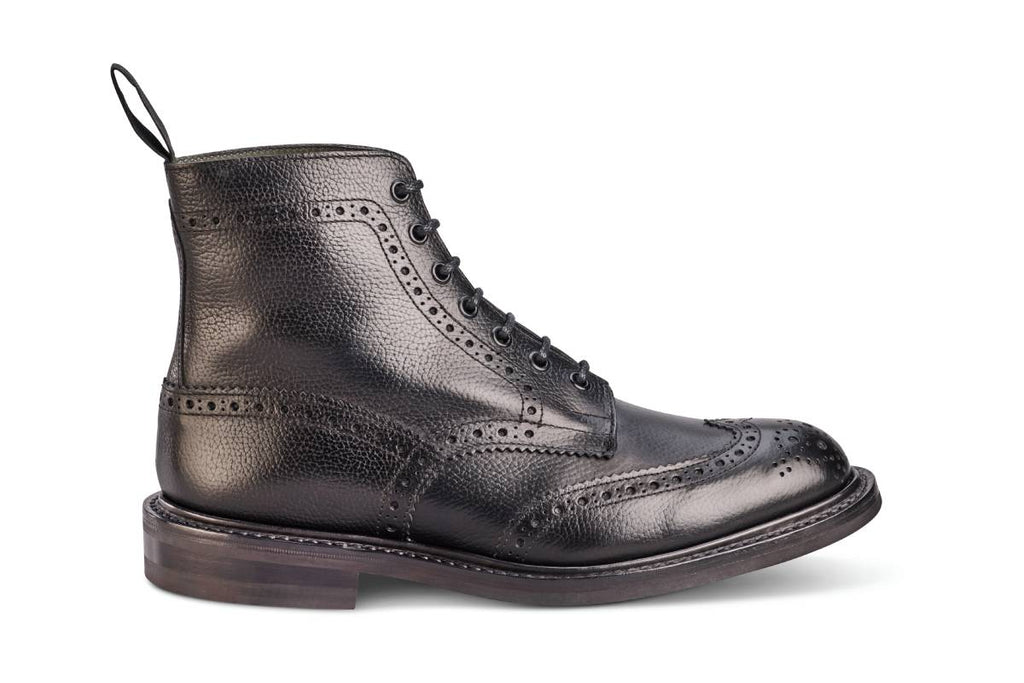 Stow Country Boot - Black Llama – R E Tricker Ltd