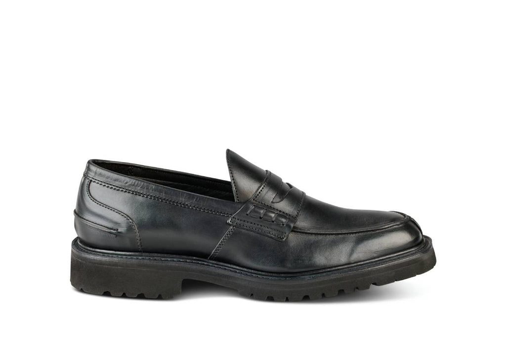 Eva Penny Loafer - Black | Tricker's – R E Tricker Ltd
