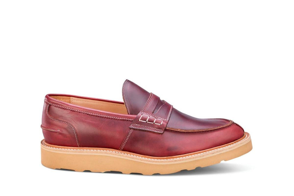 James Penny Loafer - Burgundy Cutter – R E Tricker Ltd