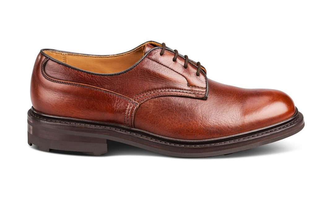 Woodstock Plain Derby Country Shoe - Caramel Kudu – R E Tricker Ltd